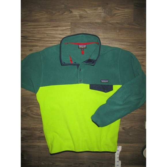 Patagonia | Shirts | Patagonia Synchilla Snap T Mens Two Tone Green ...